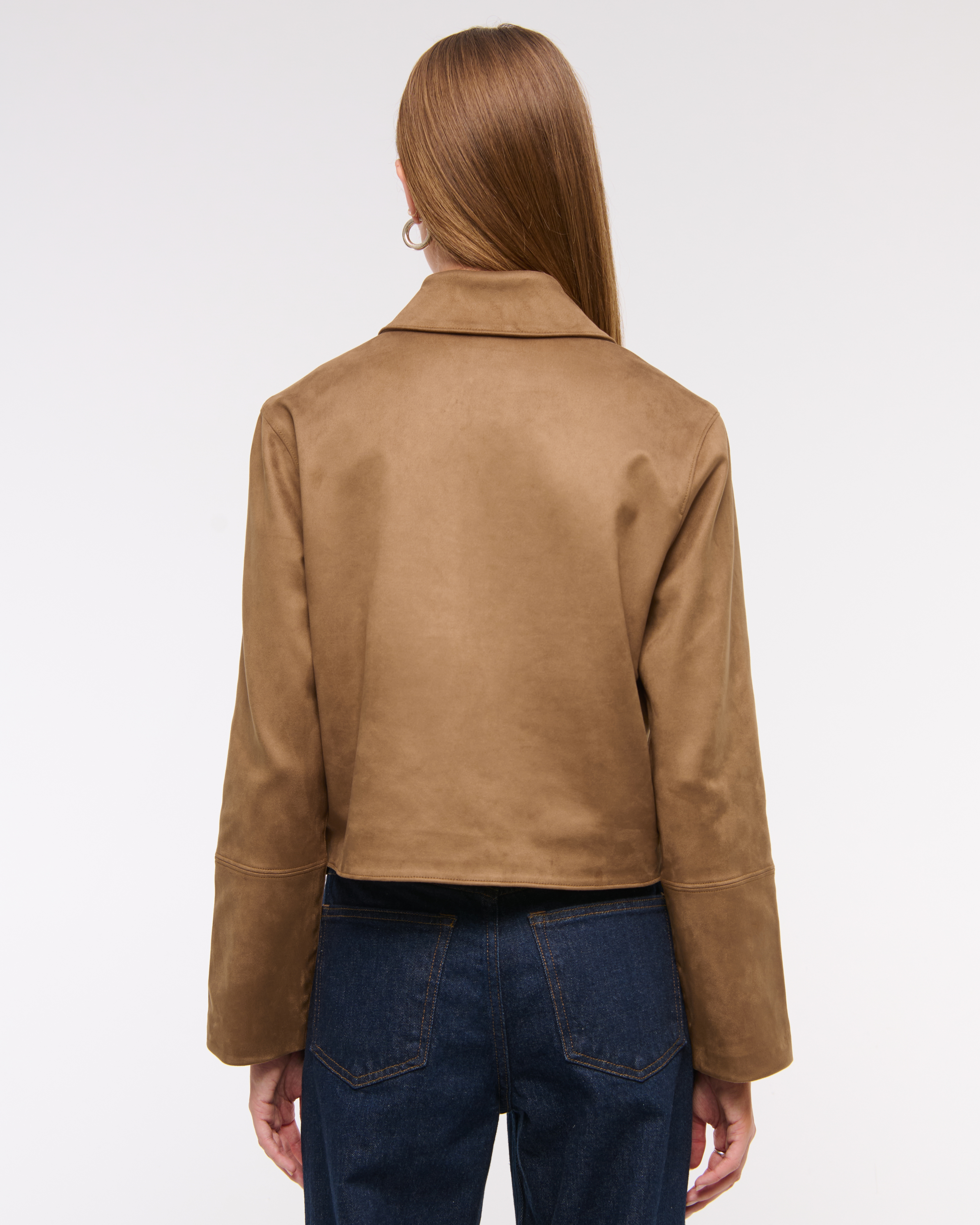 Women's Vegan Suede Button-Through Jacket | Women's Coats Women's Vegan Suede Button-Through Jacket | Women's Coats