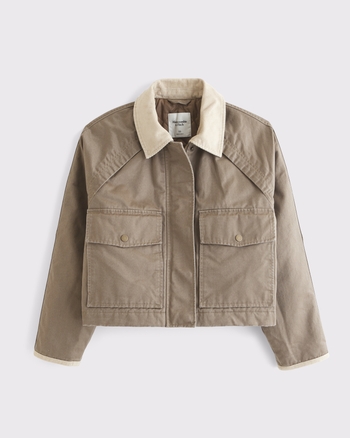 Women's Short Waxed Chore Jacket | Women's Coats & Jackets ...