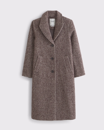 Women's Wool-Blend Tailored Topcoat | Women's Coats & Jackets ...