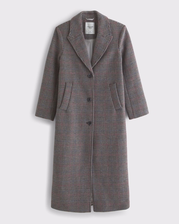 Women's Wool-Blend Tailored Topcoat | Women's Clearance | Abercrombie.com