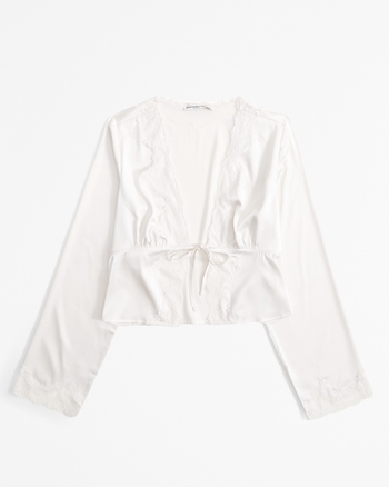 Women's Lace and Satin Sleep Top | Women's Clearance | Abercrombie.com