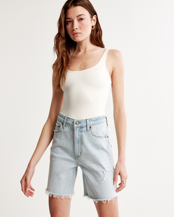 Women's High Rise 7 Inch Dad Shorts | Abercrombie & Fitch