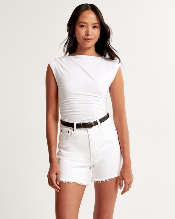Women's High Rise Dad Shorts | Abercrombie & Fitch