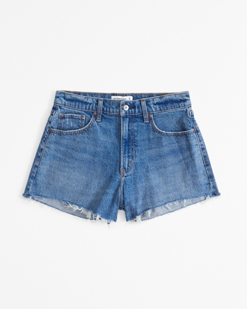 Mujer Shorts con bordes sin terminar y tiro alto Curve Love noventeros ...