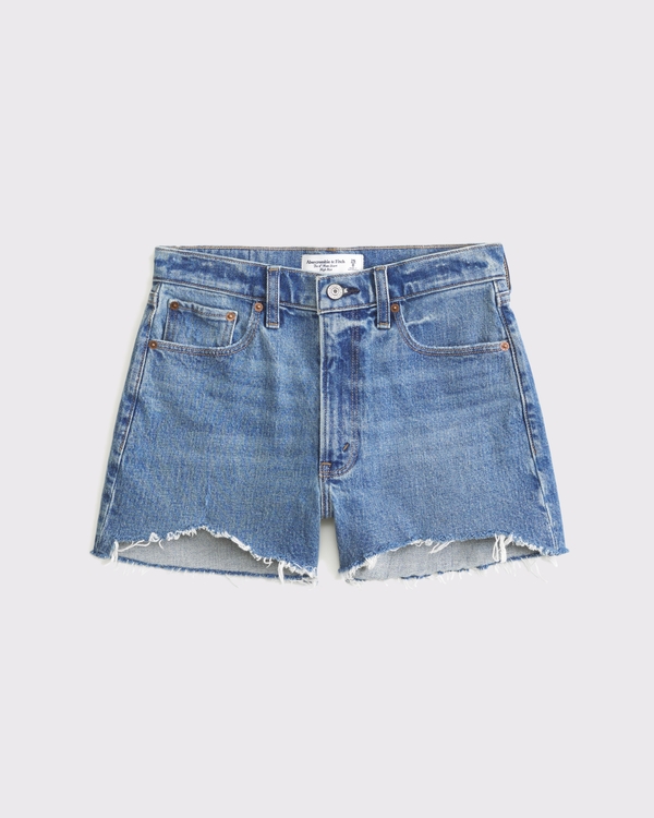 Women's High Rise 4 Inch Mom Shorts | Abercrombie & Fitch