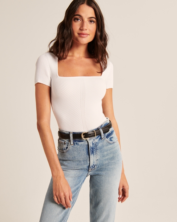 White Bodysuits for Women | Abercrombie & Fitch