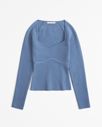 Women's Long-Sleeve Sweetheart Sweater Top | Women's Clearance ...