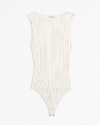 Mujer Body brillante con escote barco | Mujer Liquidación | Abercrombie.com