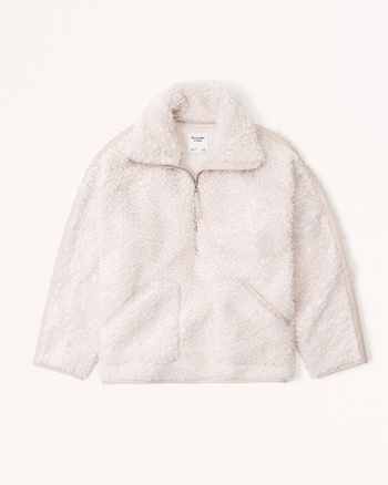 Mujer Drama Sherpa Half-Zip | Mujer Prendas superiores | Abercrombie.com