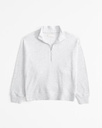 Women's Lounge Brushed Rib Half-Zip | Women's Tops | Abercrombie.com