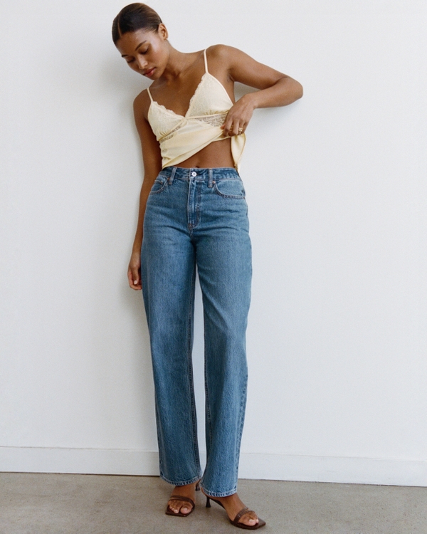 Women's Curvy Jeans & Denim | Abercrombie & Fitch Women's Curvy Jeans & Denim | Abercrombie & Fitch