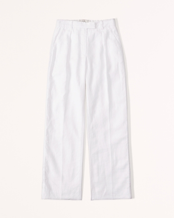Women's Premium Linen Tailored Pant | Women's Clearance | Abercrombie.com