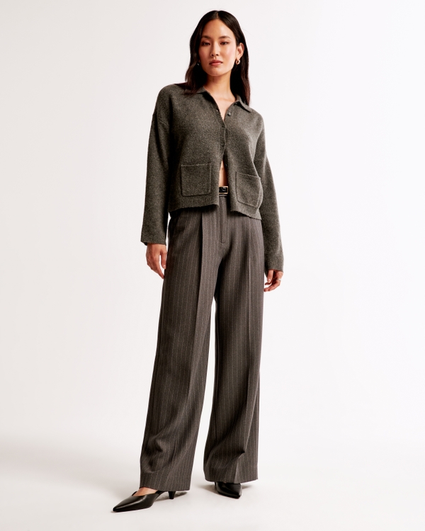 Womens Ultra Wide Leg Pants Abercrombie And Fitch