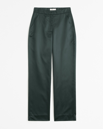 Women's High Rise Tailored Straight Satin Pant | Women's Clearance ...