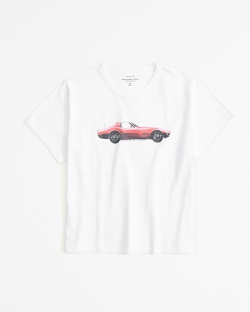 Women's Short-Sleeve Corvette Graphic Skimming Tee | Women's Tops ...