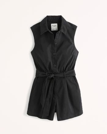 Women's Belted Utility Romper | Women's Clearance | Abercrombie.com