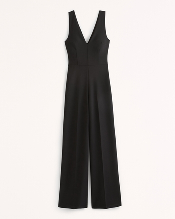 Women's Plunge Crepe Jumpsuit | Women's Clearance | Abercrombie.com