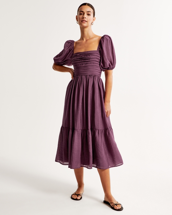 Emerson Floaty Puff Sleeve Midi Dress