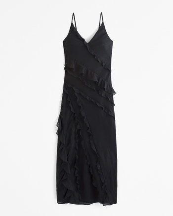 Women's Draped Ruffle Maxi Dress | Women's Clearance | Abercrombie.com
