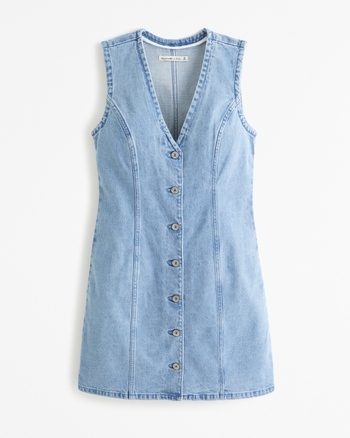 Women's The A&F Mara Denim Vest Mini Dress | Women's Clearance ...