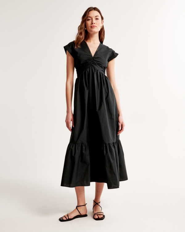 Womens Midi Dresses Mid Length Abercrombie And Fitch