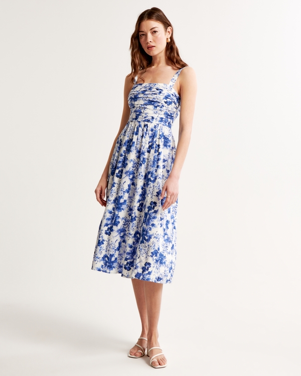 Womens Midi Dresses Mid Length Abercrombie And Fitch