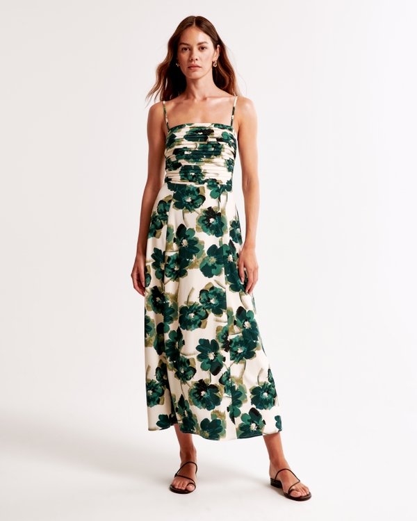Womens Midi Dresses Mid Length Abercrombie And Fitch