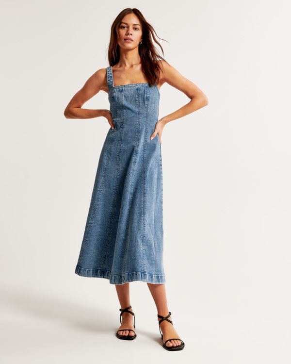 Women's Midi Dresses | Mid Length | Abercrombie & Fitch
