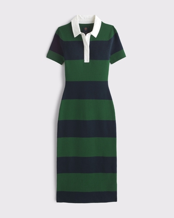 Women's Vol. 28 Rugby Collared Midi Sweater Dress | Women's Clearance ...