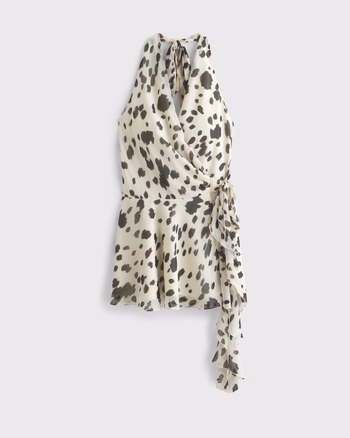 Women's Draped Halter Mini Dress | Women's Dresses & Jumpsuits ...