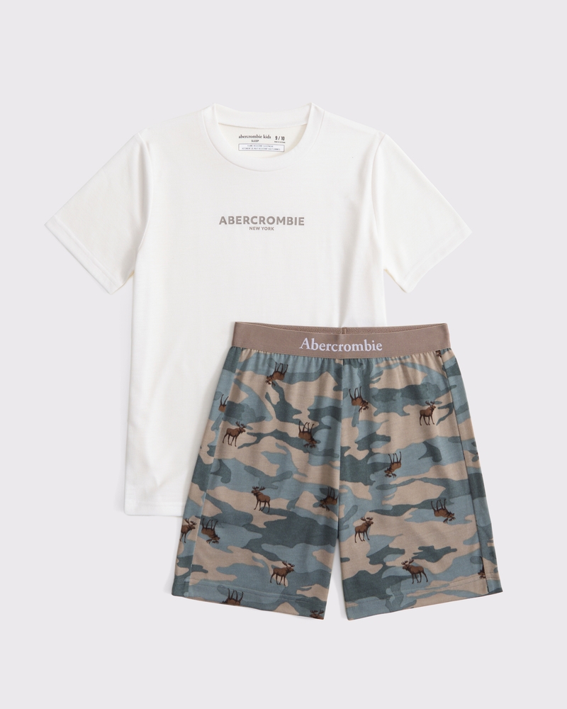 boys shorts pajama set | boys pajamas | Abercrombie.com