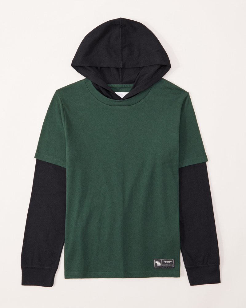boys twofer hoodie | boys tops | Abercrombie.com