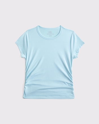 girls ypb side ruched tee | girls tops | Abercrombie.com