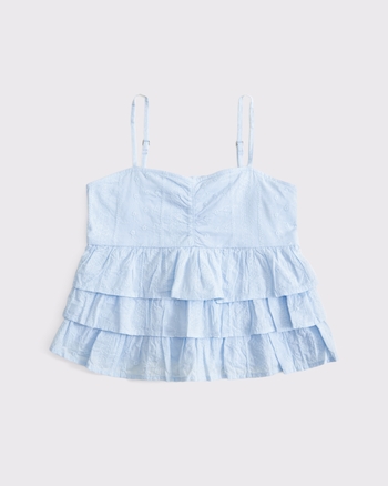 girls ruffle babydoll top | girls tops | Abercrombie.com