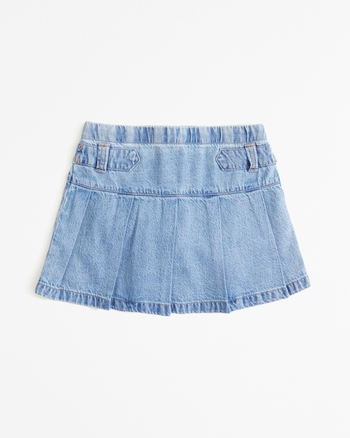 girls denim pleated skort | girls clearance | Abercrombie.com