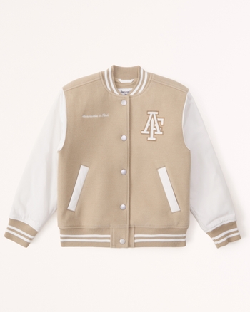 girls varsity bomber jacket | girls coats & jackets | Abercrombie.com