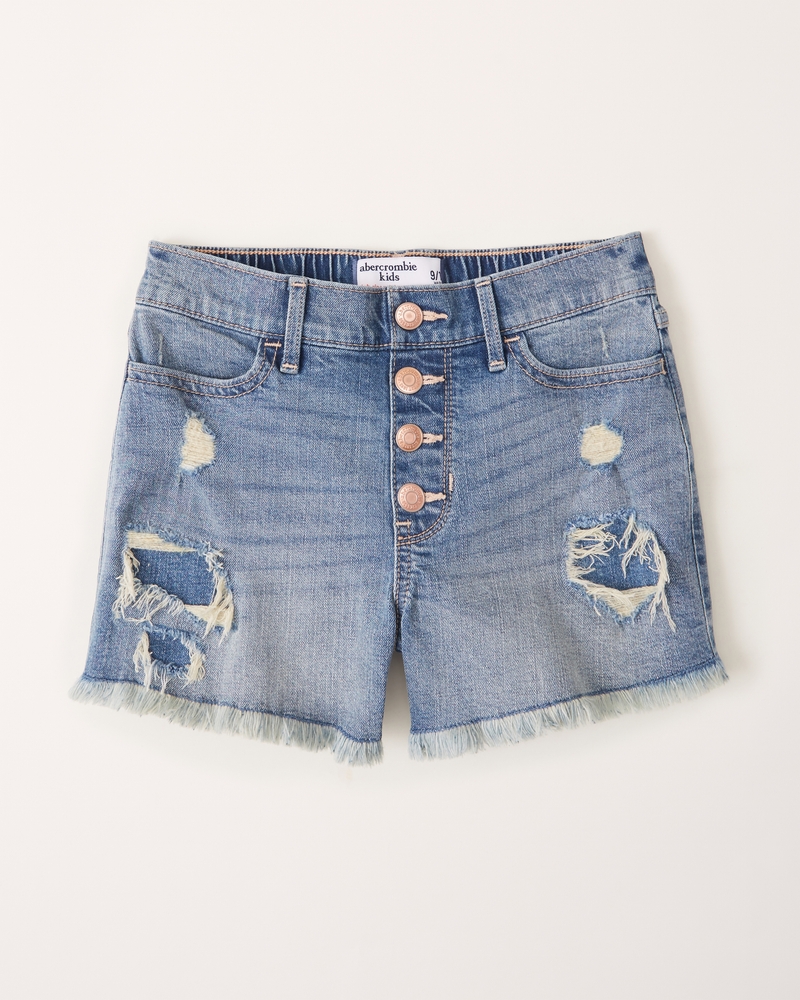 niñas high rise mini mom shorts | niñas liquidación | Abercrombie.com
