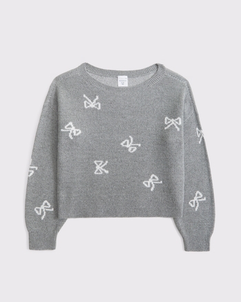 girls off-the-shoulder bow sweater | girls tops | Abercrombie.com