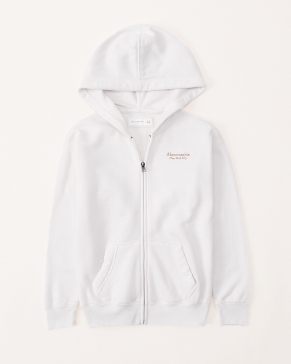 girls zip up hoodies | abercrombie kids