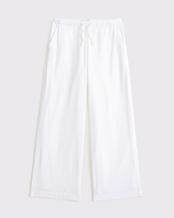 girls high rise ultra wide leg linen-blend pants | girls clearance ...