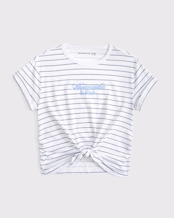 girls knot-front logo tee | girls clearance | Abercrombie.com