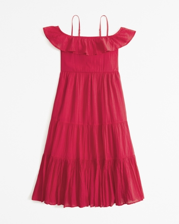 girls off-the-shoulder maxi dress | girls sale | Abercrombie.com